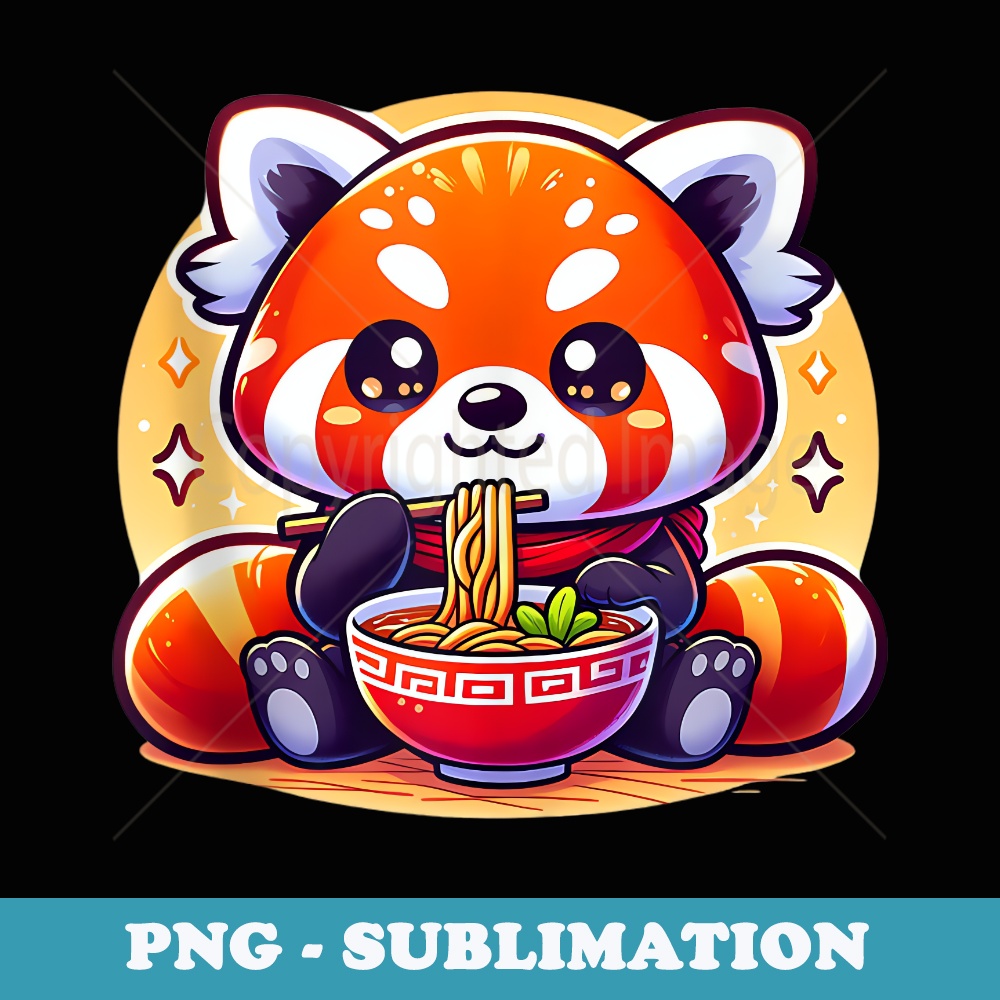 Red Panda Ramen Kawaii Neko Japanese Noodles - Exclusive PNG | Inspire ...