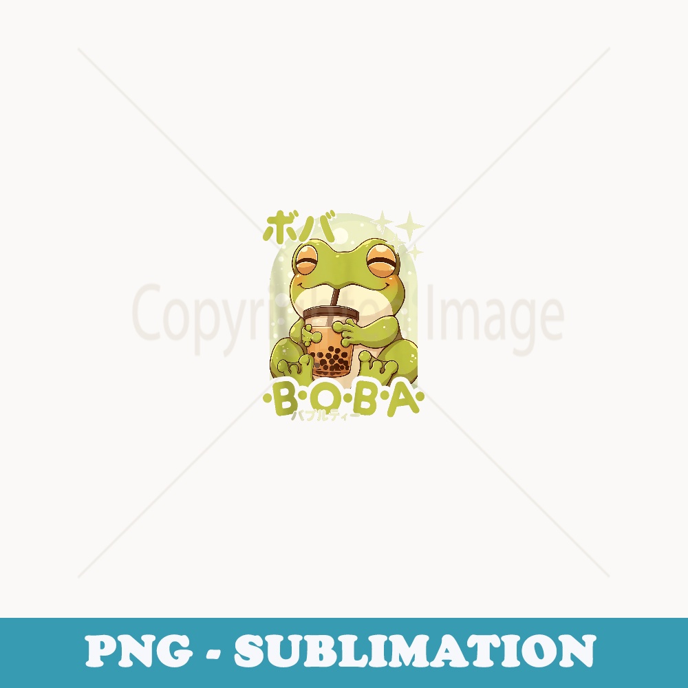 Kawaii Frog Boba Anime Frog Loving Bubble Tea Neko Toad - In | Inspire ...