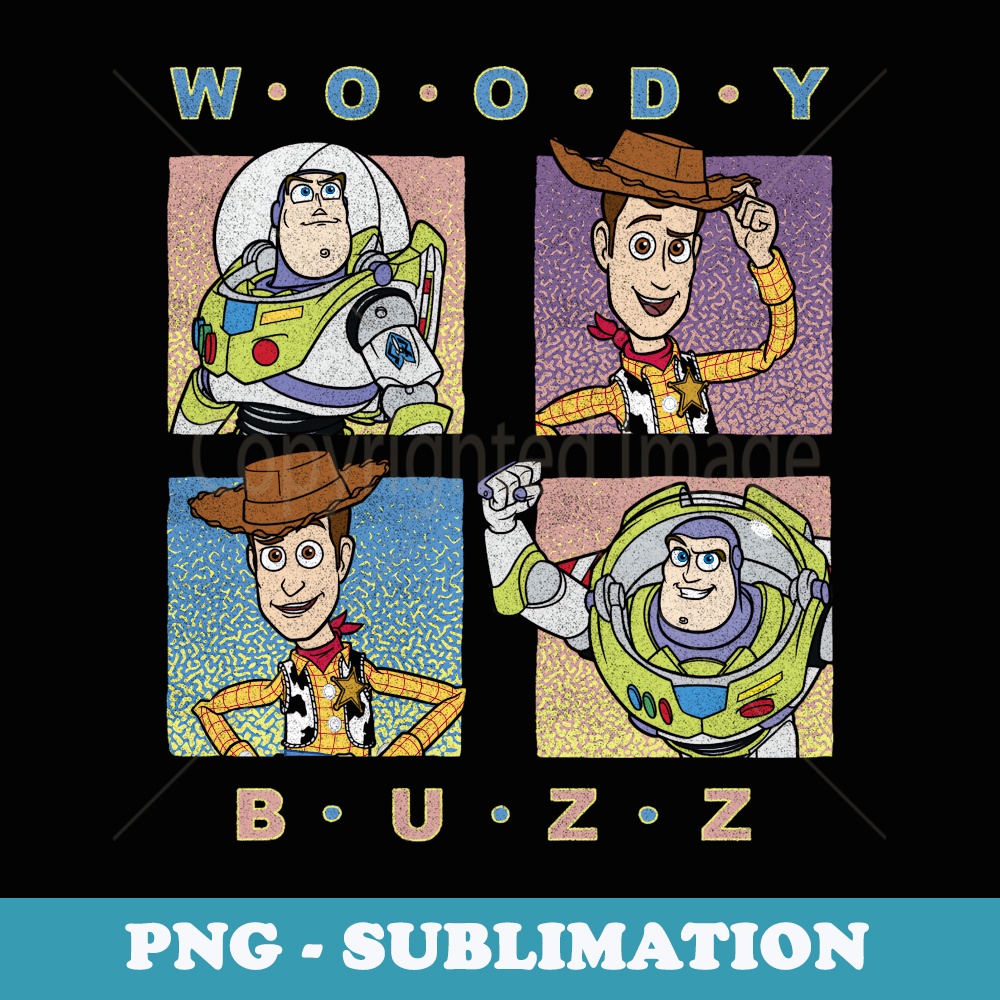 Disney Pixar Toy Story Woody and Buzz Panel Grid - PNG Subli | Inspire ...