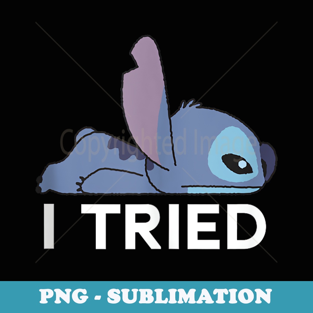 Disney Lilo & Stitch Lazy Chibi Stitch I Tried Bold Logo - S | Inspire ...