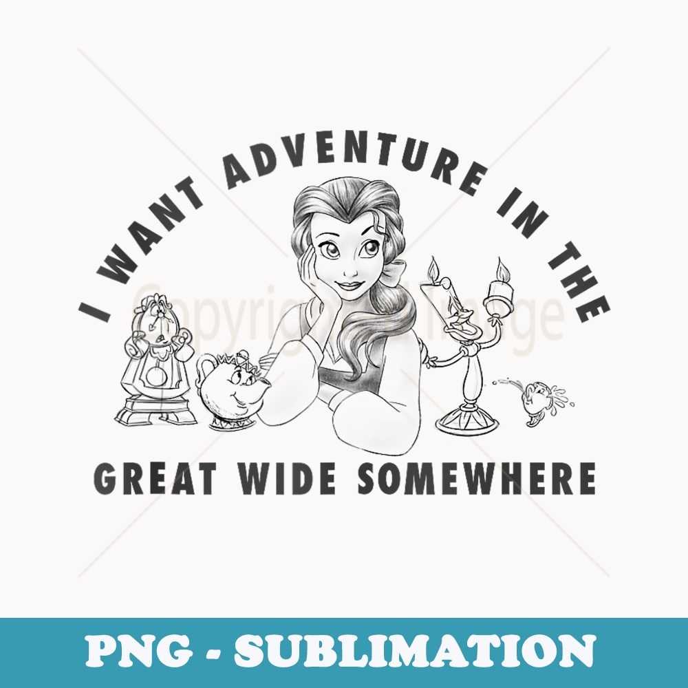 Disney Beauty And The Beast Belle I Want Adventure - Signatu | Inspire ...