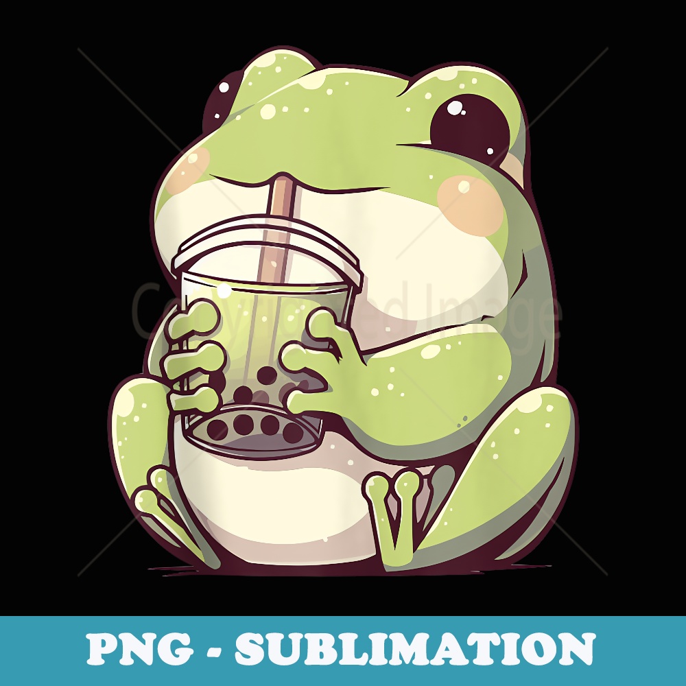 Cute Neko Frog Boba Tea Kawaii Anime Bubble Tea Toad - PNG T | Inspire ...