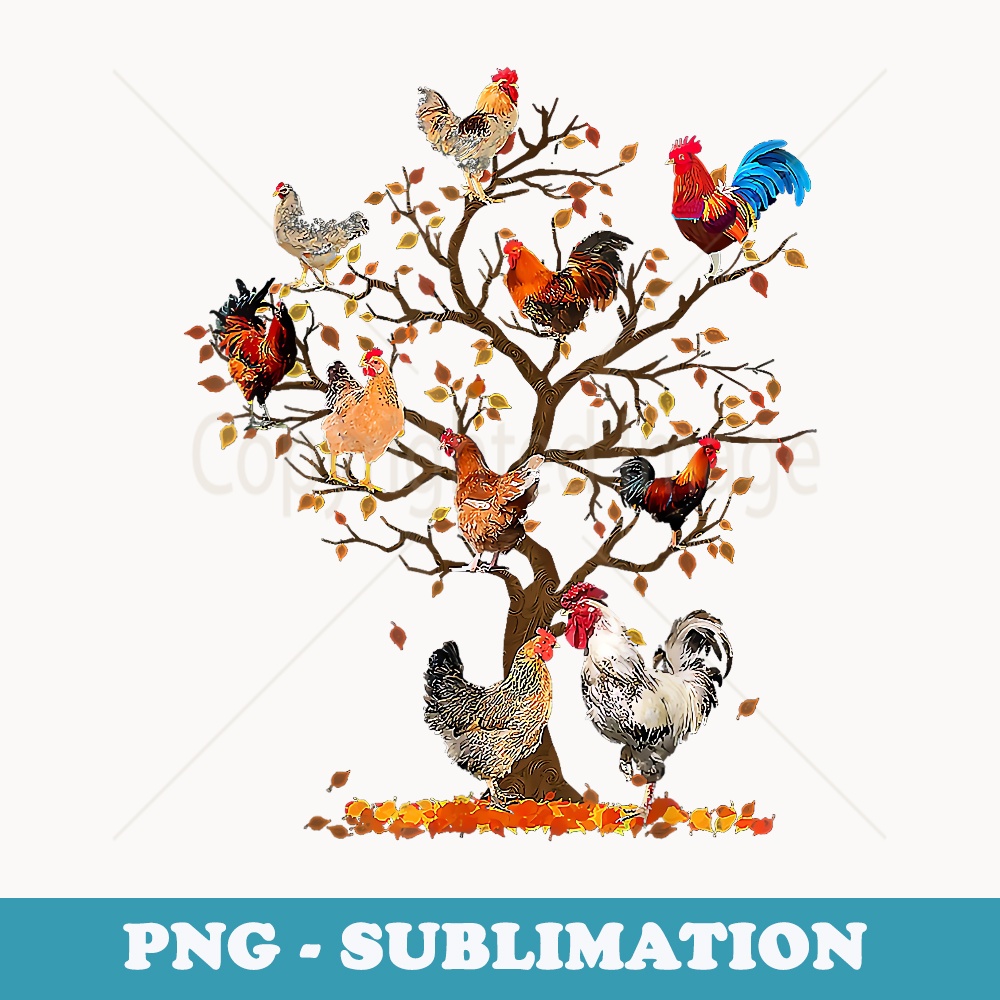 Chicken Tree Autumn Tree Fall Leaves Chicken Love - Artistic | Inspire ...