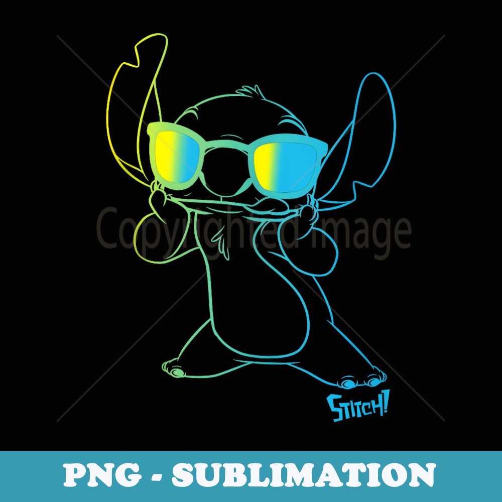 Disney Lilo & Stitch Cool Stitch Neon Outline Chest Portrait | Inspire ...