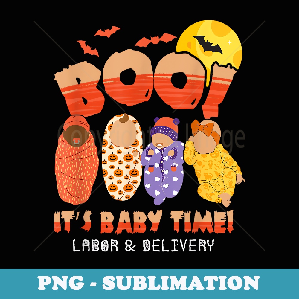 Boo Its Baby Time Labor & Delivery Nurse Funny Halloween - S | Inspire ...