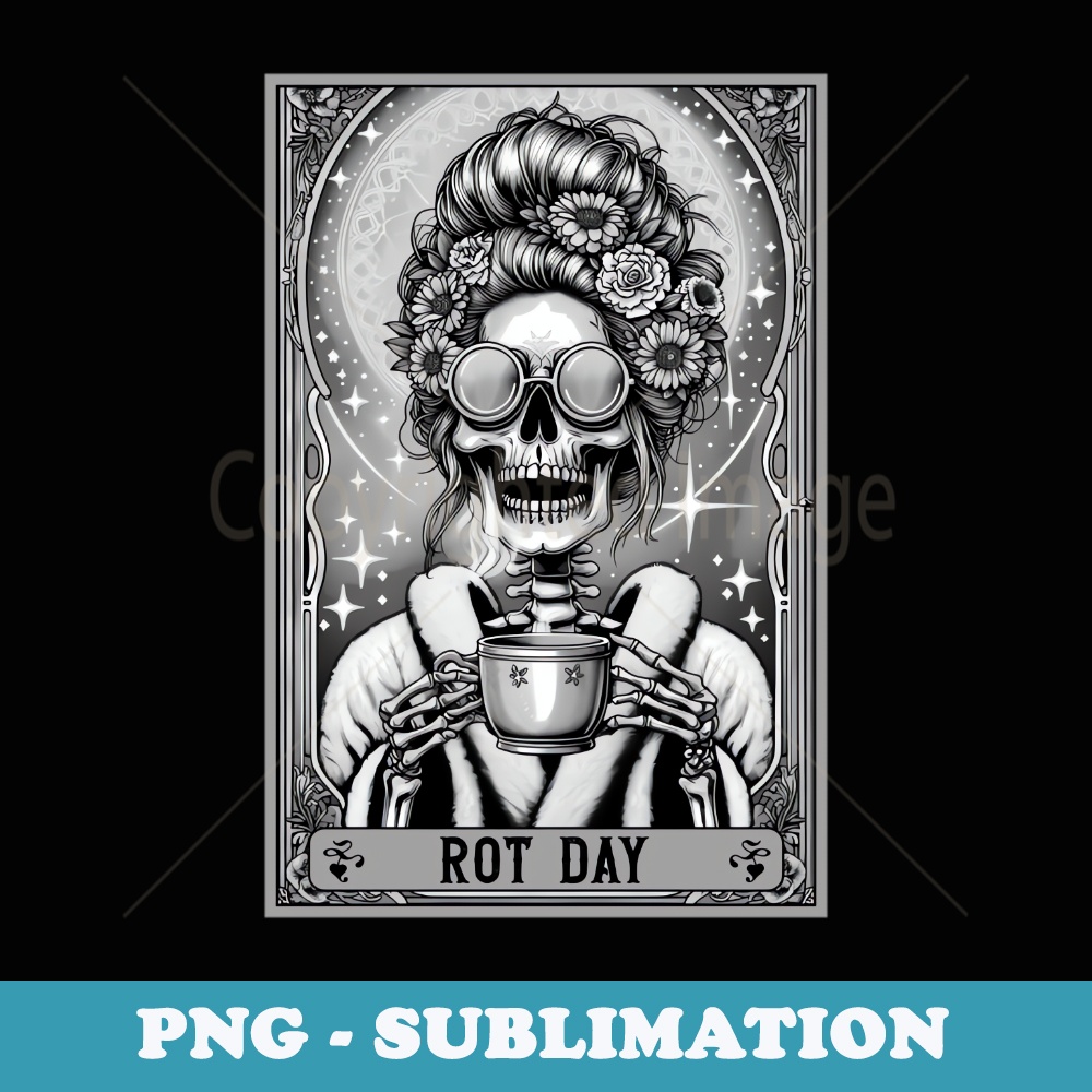 Rot Day Tarot Card Funny Relaxing Bed Rotting Skeleton Trend | Inspire ...
