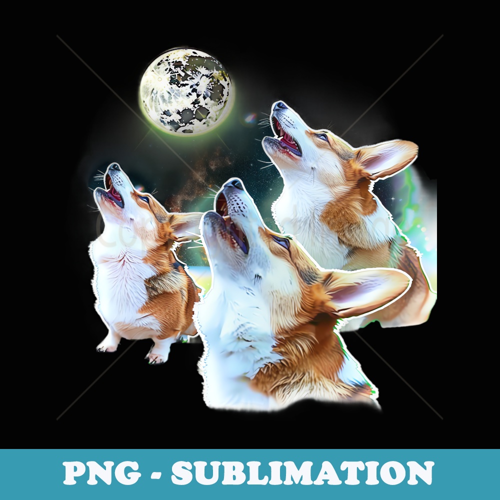 Three Dogs Howling at the Moon s for Animals Lovers Men - Ex | Inspire ...