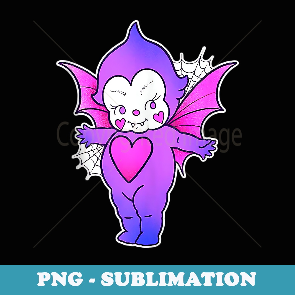 Kewpie Baby Vampire Bat Halloween Spooky Spiderweb Heart - I | Inspire ...