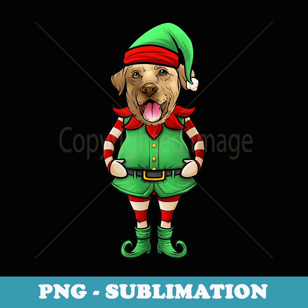 Funny Christmas Elf Yellow Lab Dog Yellow Labrador Retriever | Inspire ...