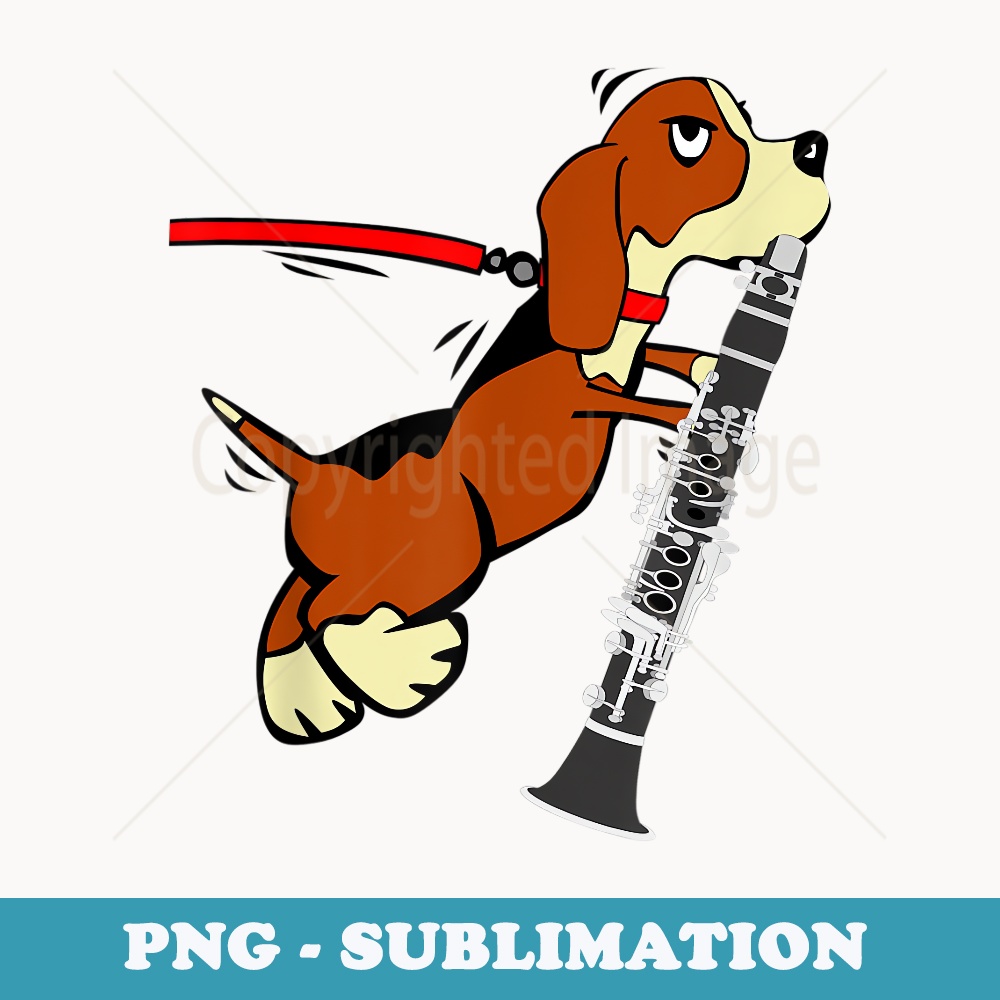Funny Dog Playing Clarinet - PNG Transparent Sublimation Des | Inspire ...
