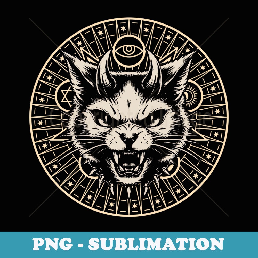 Satanic Cat Symbol - Aesthetic Sublimation Digital File | Inspire Uplift