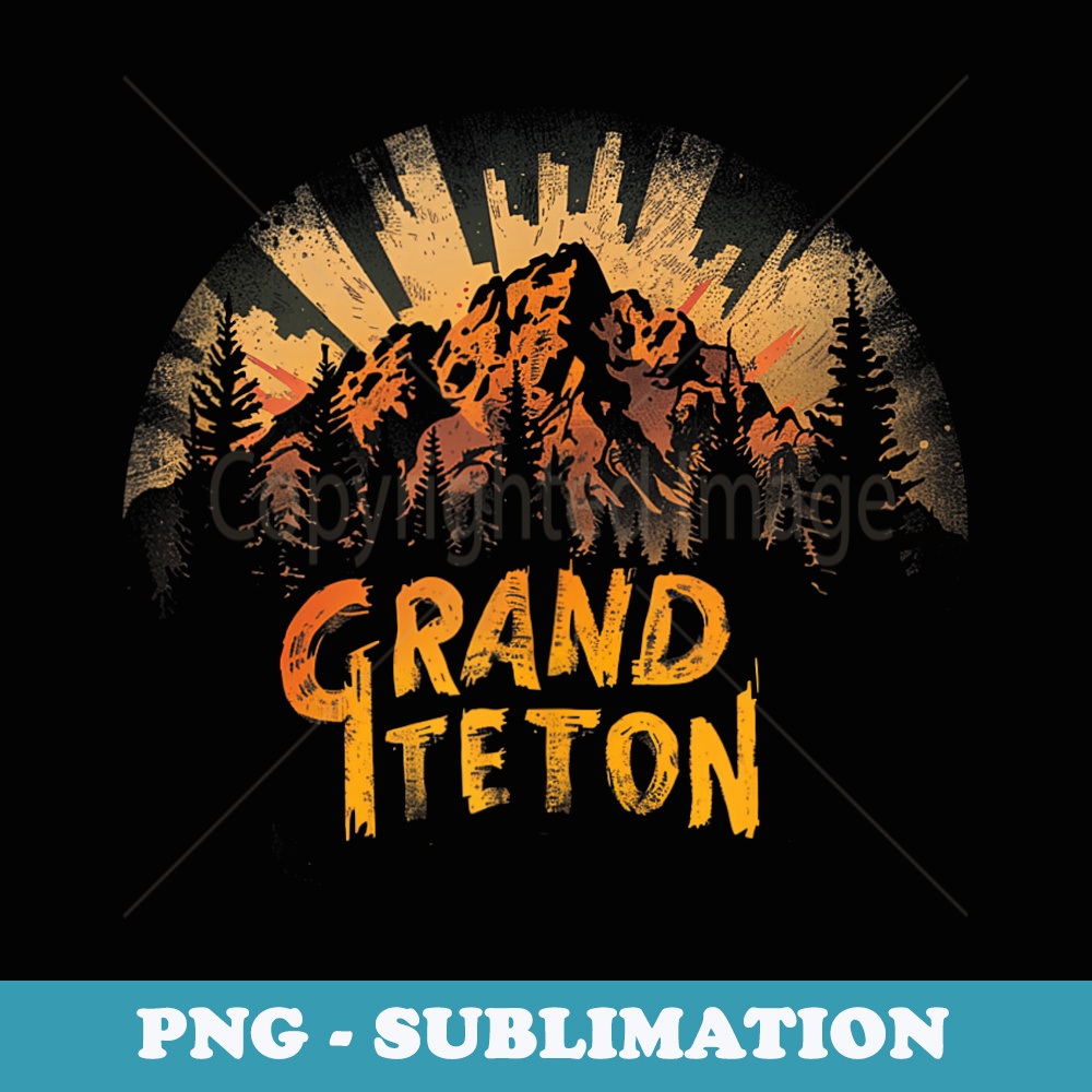 Grand Teton - US National Park Vintage Retro | Inspire Uplift