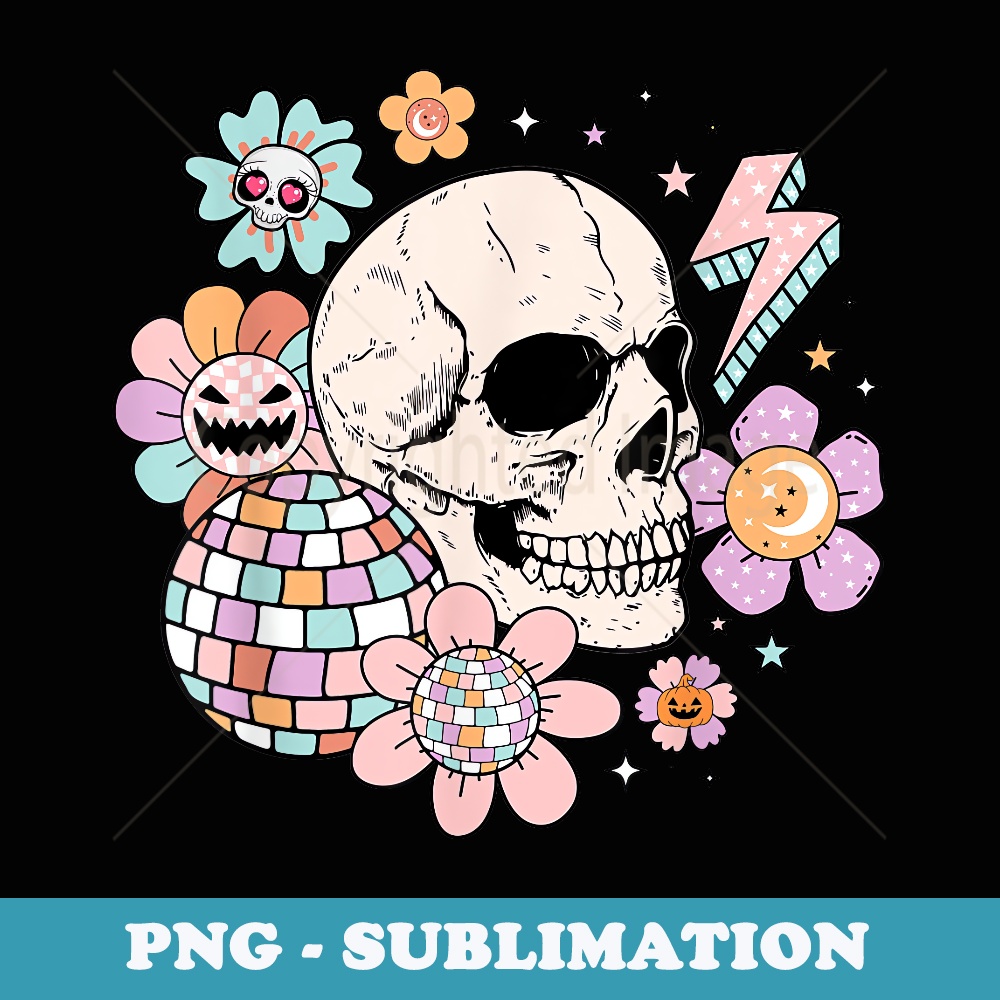 Groovy Halloween Skeleton - PNG Sublimation Digital Download | Inspire ...