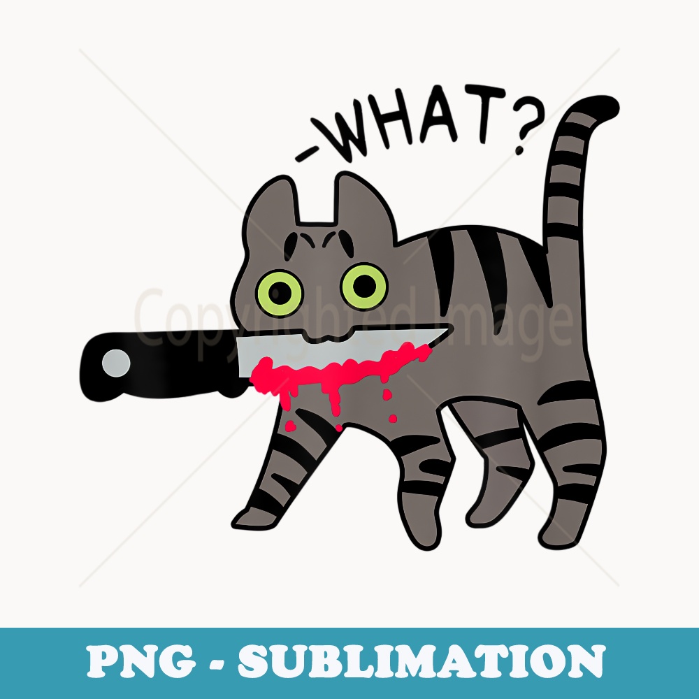 Cat What Murderous Grey Tabby Cat With Knife Halloween - Spe | Inspire ...