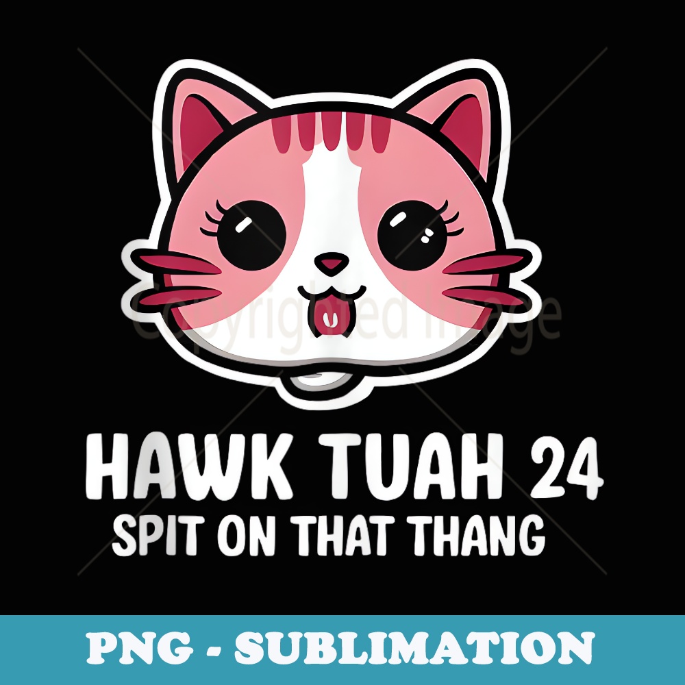 Funny Retro Cat Lovers Meme Hawk Tuah 24 Spit On That Thang | Inspire ...