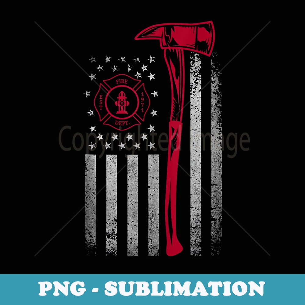 Firefighter Thin Red Line Red Axe USA Flag Firefighter - Dec | Inspire ...