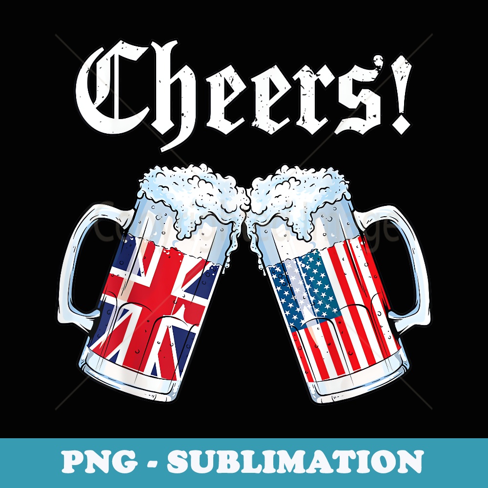 Cheers British American Flag Beer Patriotic - Exclusive Subl | Inspire ...