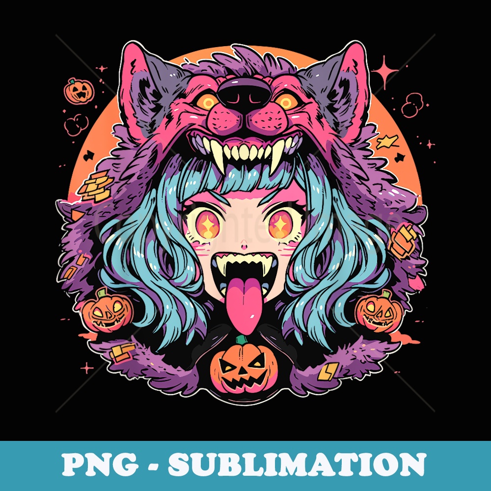 Spooky Kawaii Anime Pastel Goth Girl Werewolf Costume - Deco | Inspire ...