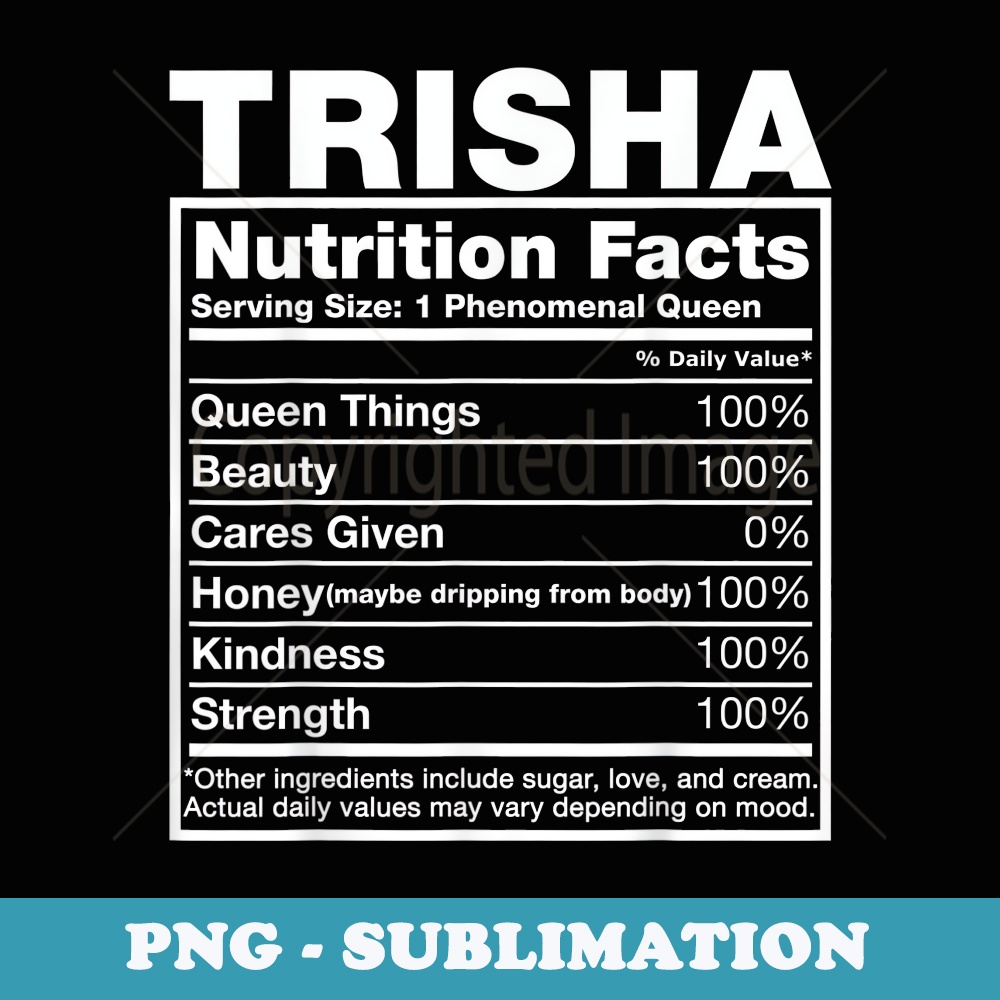 Trisha Nutrition Facts Trisha Name Birthday - PNG Sublimatio | Inspire ...