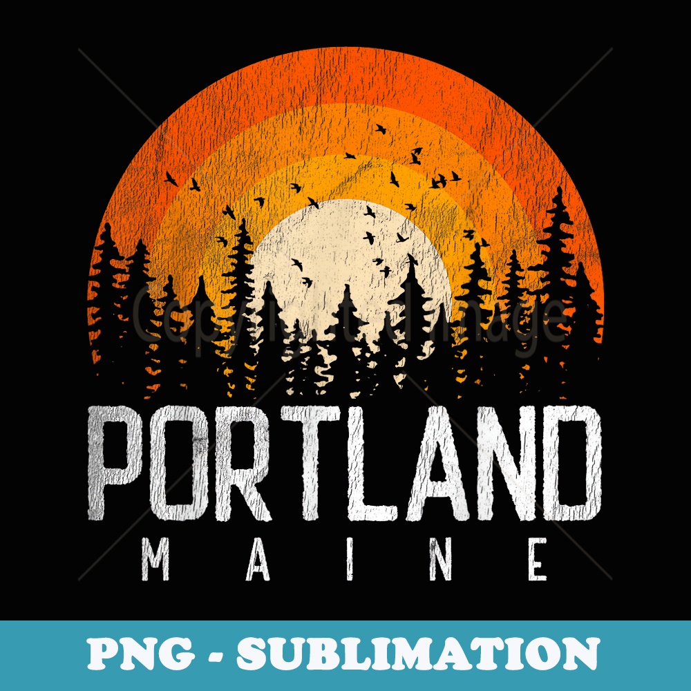 Portland Maine ME Retro Style Vintage 70s 80s 90s - Premium | Inspire ...