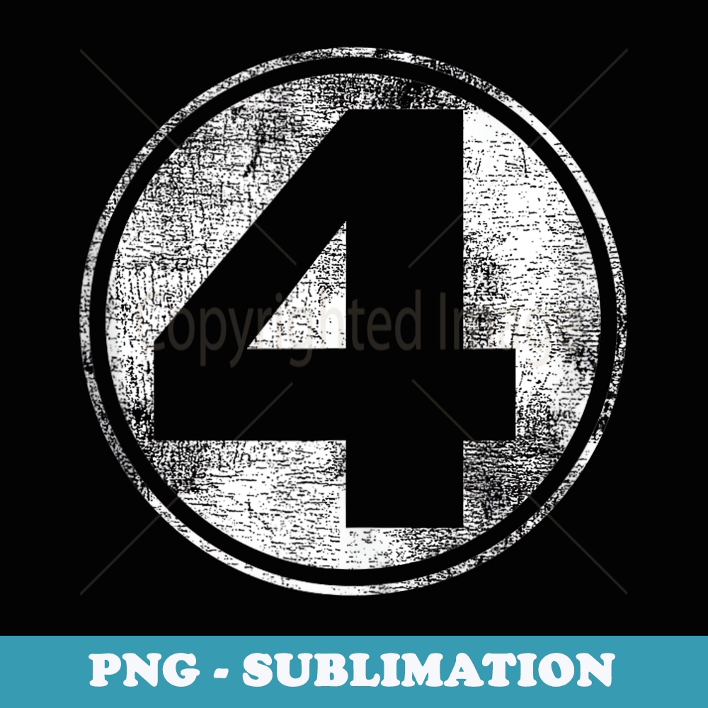 Marvel Fantastic Four Classic Number 4 Distressed Logo - Mod | Inspire ...