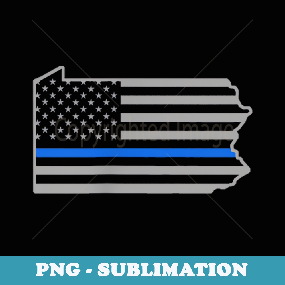 Pennsylvania US Thin Blue Line Flag Police Officer - Retro P | Inspire ...