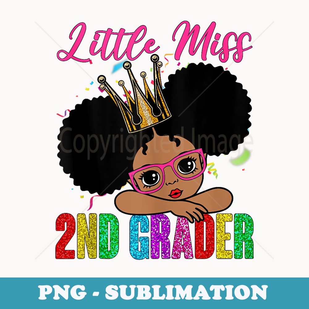 Cute Little Miss 2nd Grader Back To School Afro Girl - Premi | Inspire ...