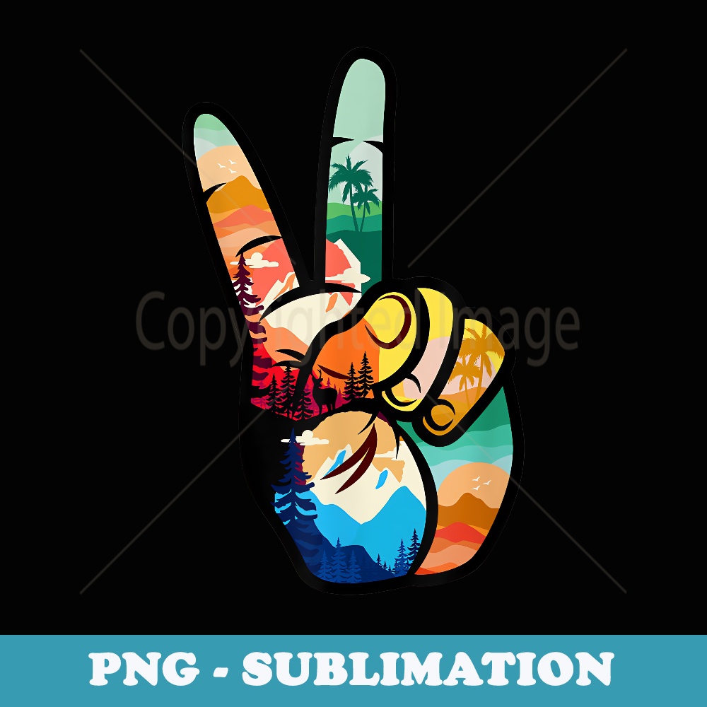 World Hand Peace Sign Nature 60s 70s Love Kindness Hippie - | Inspire ...