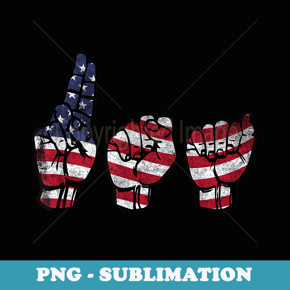 ASL American Sign Language USA T flag, patriotic - Sublimati | Inspire ...