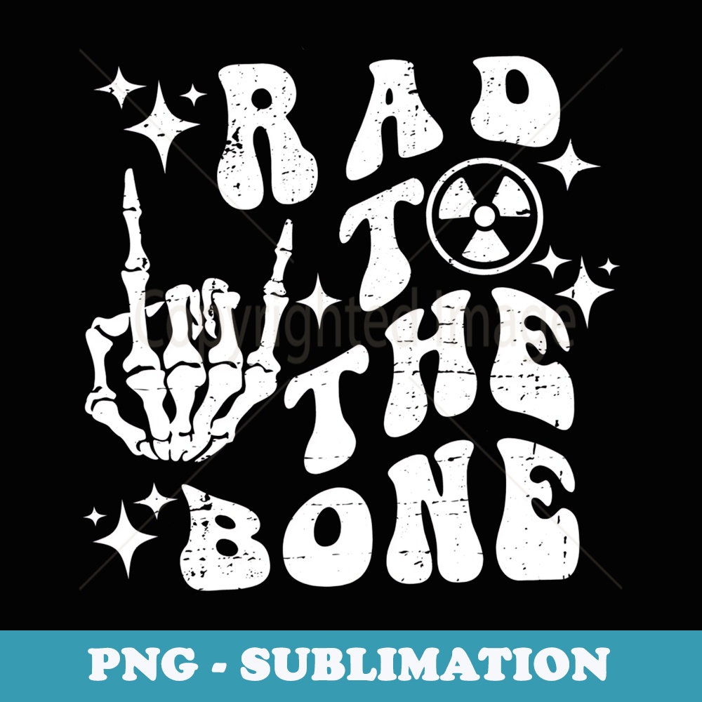 Rad To The Bone Funny Skeleton Rock Hand Halloween Tech XRay | Inspire ...