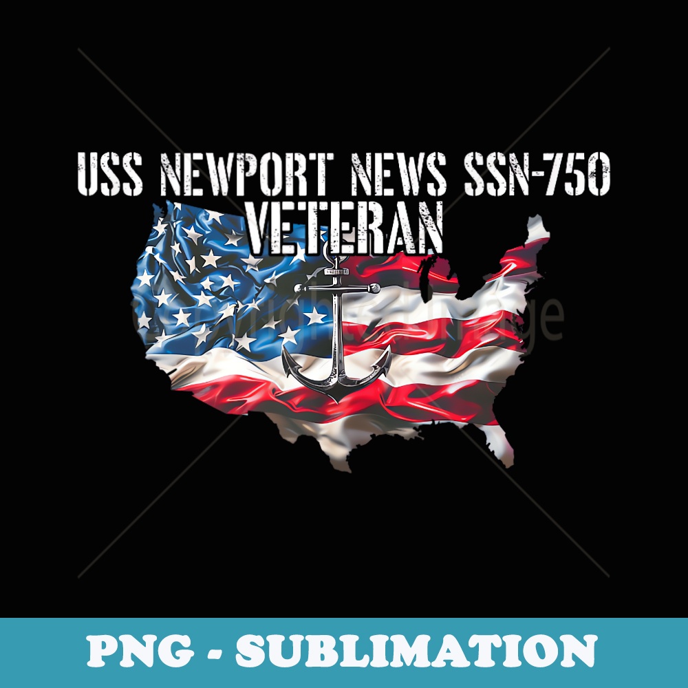 USS Newport News SSN-750 Attack Submarine Veteran US Flag - | Inspire ...