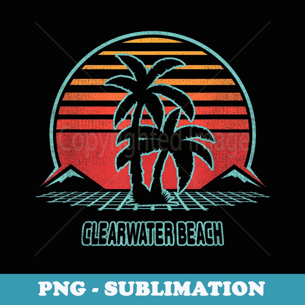 Clearwater Beach Retro Vintage 80s Style - Trendy Sublimatio | Inspire ...