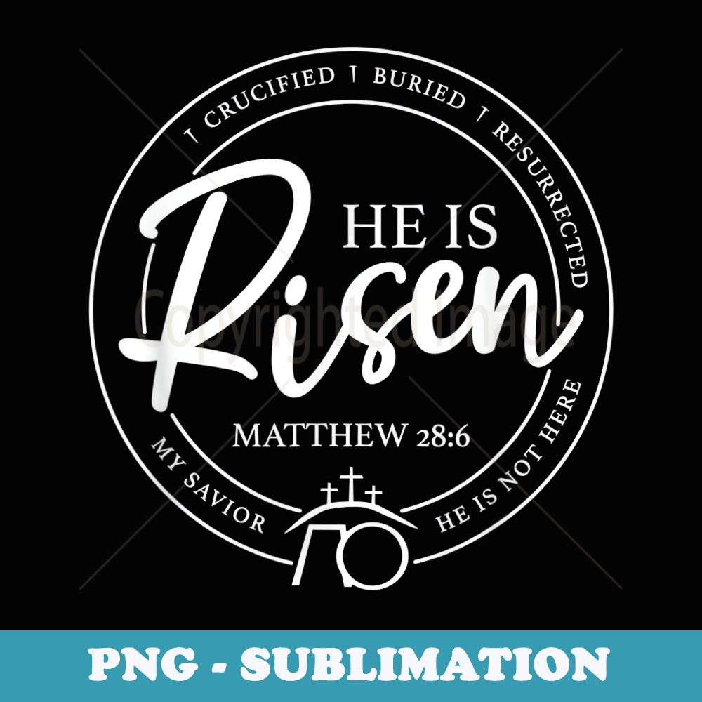 Easter He Is Risen He Is Not Here Matthew 286 White Text - A | Inspire ...