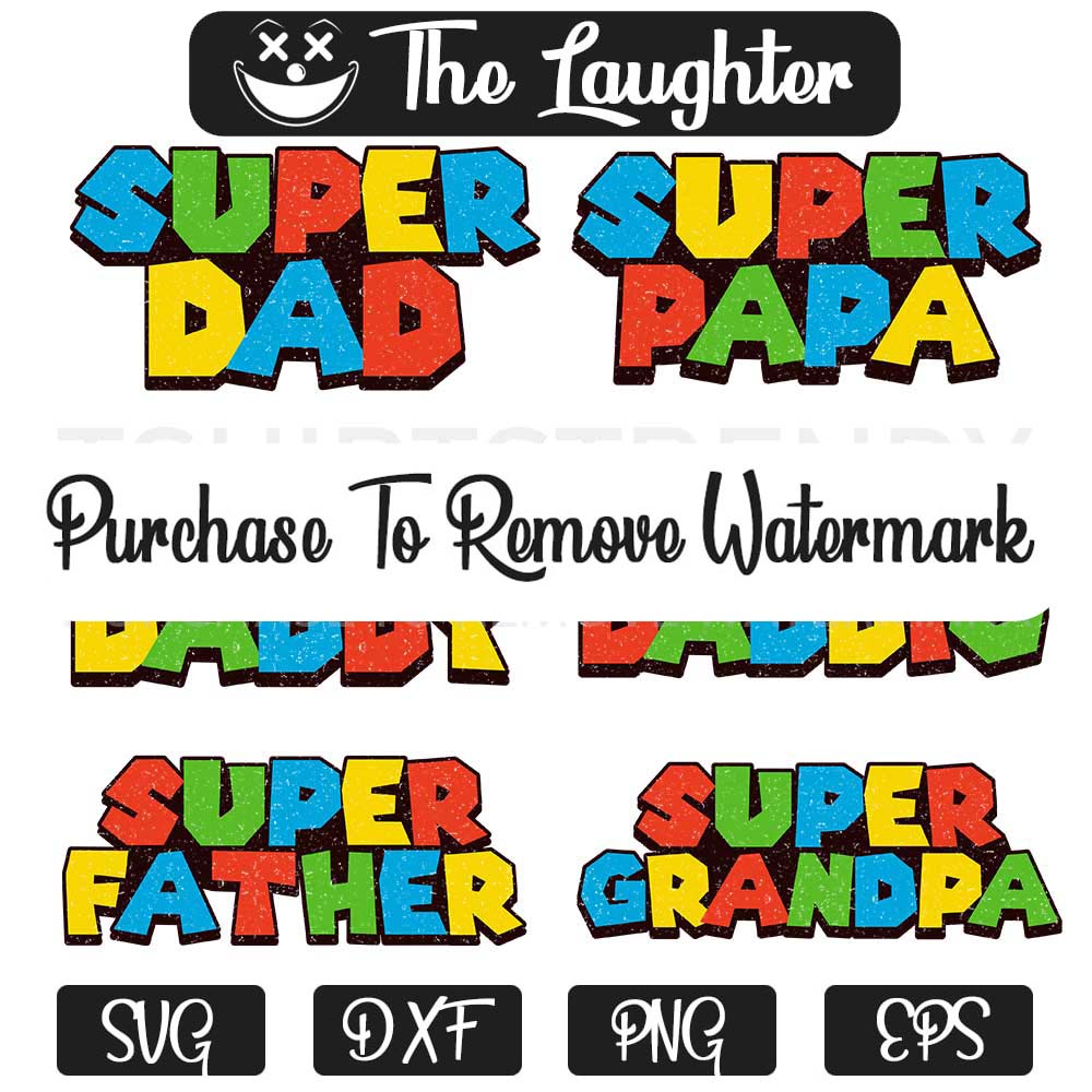 Super Mario Dad Bundle Svg, Super Dad Bundle Svg Mario Style | Inspire ...