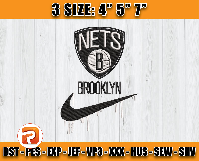 NBA Mix Nike, Net Brooklyn Embroidery Design, NBA Net Brookl | Inspire ...