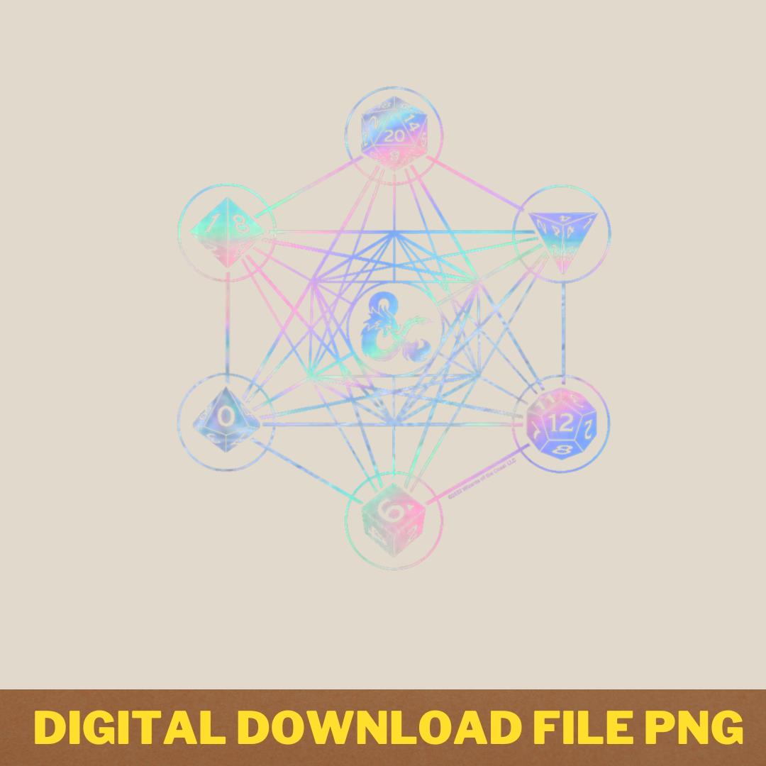 Dungeons Dragons 6 Die Geometric Hologram Logo.png PNG, Dung | Inspire ...
