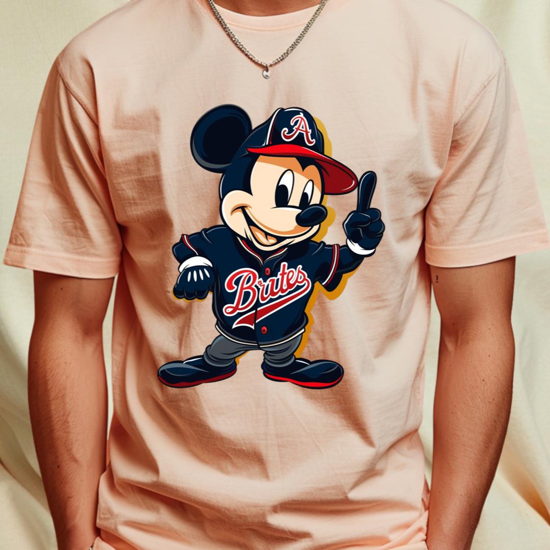 Home Run Celebration Mickey Mouse Vs Braves Logo PNG, Simple | Inspire ...