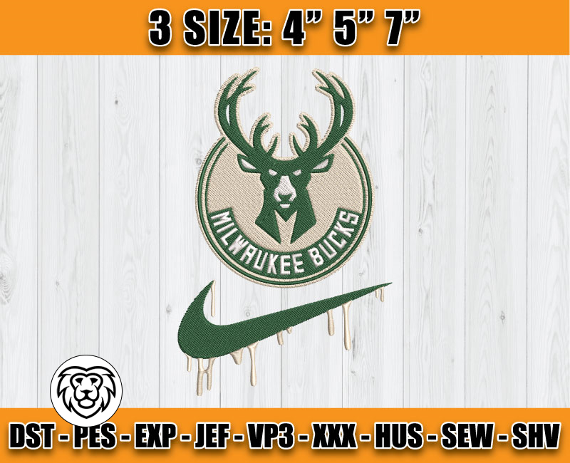 NBA Mix Nike, Milwaukee Bucks Embroidery Design, NBA Embroid | Inspire ...