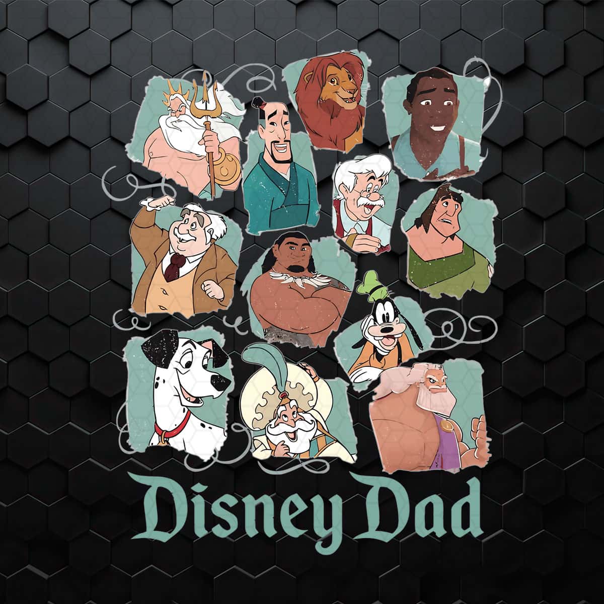 Retro Disney Dad Happy Fathers Day PNG | Inspire Uplift