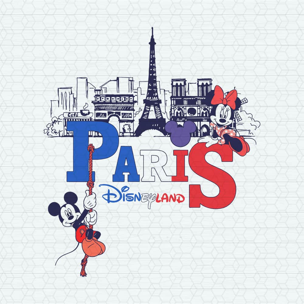 Paris Disneyland Mickey Minnie Eiffel Tower SVG | Inspire Uplift
