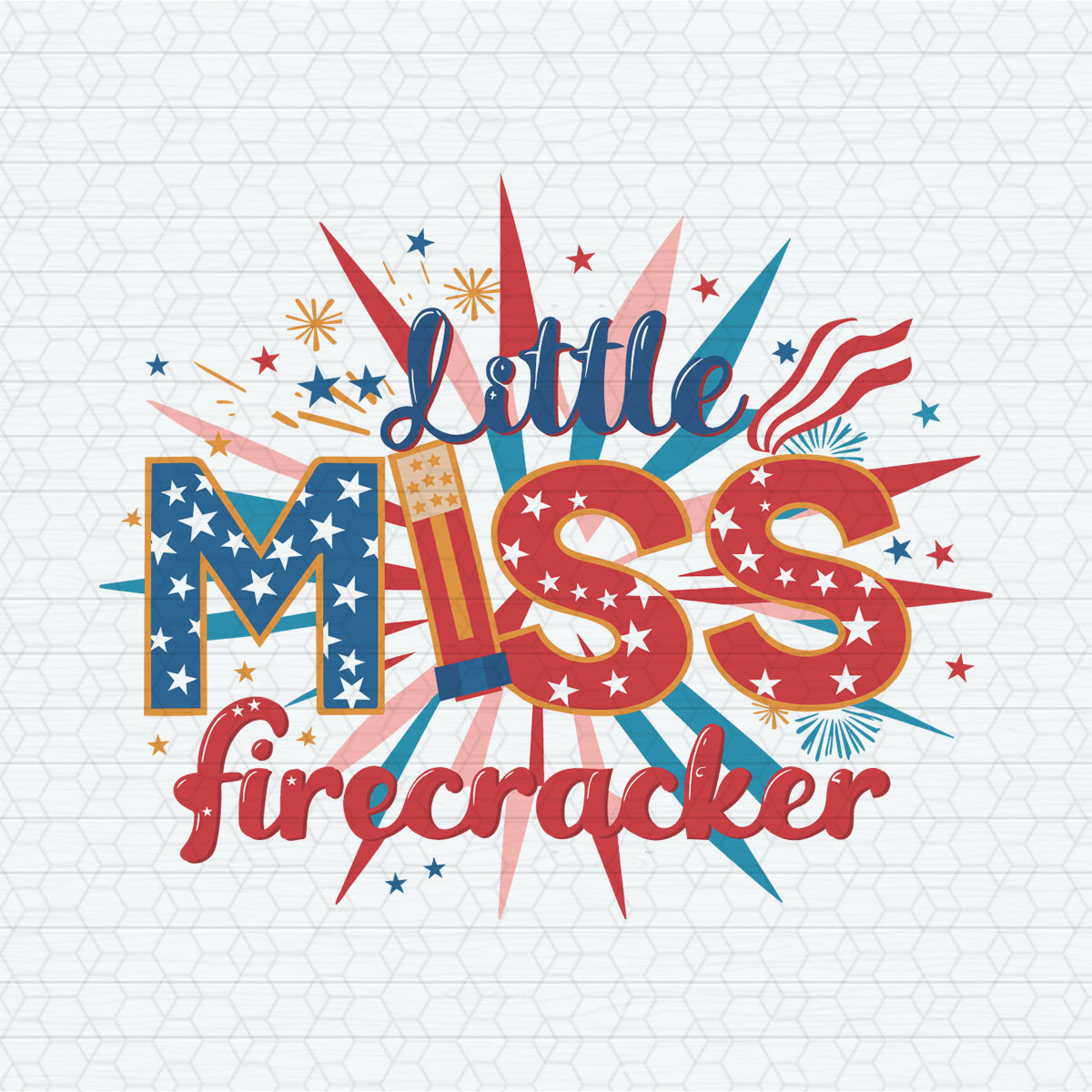 American Little Miss Firecracker PNG | Inspire Uplift