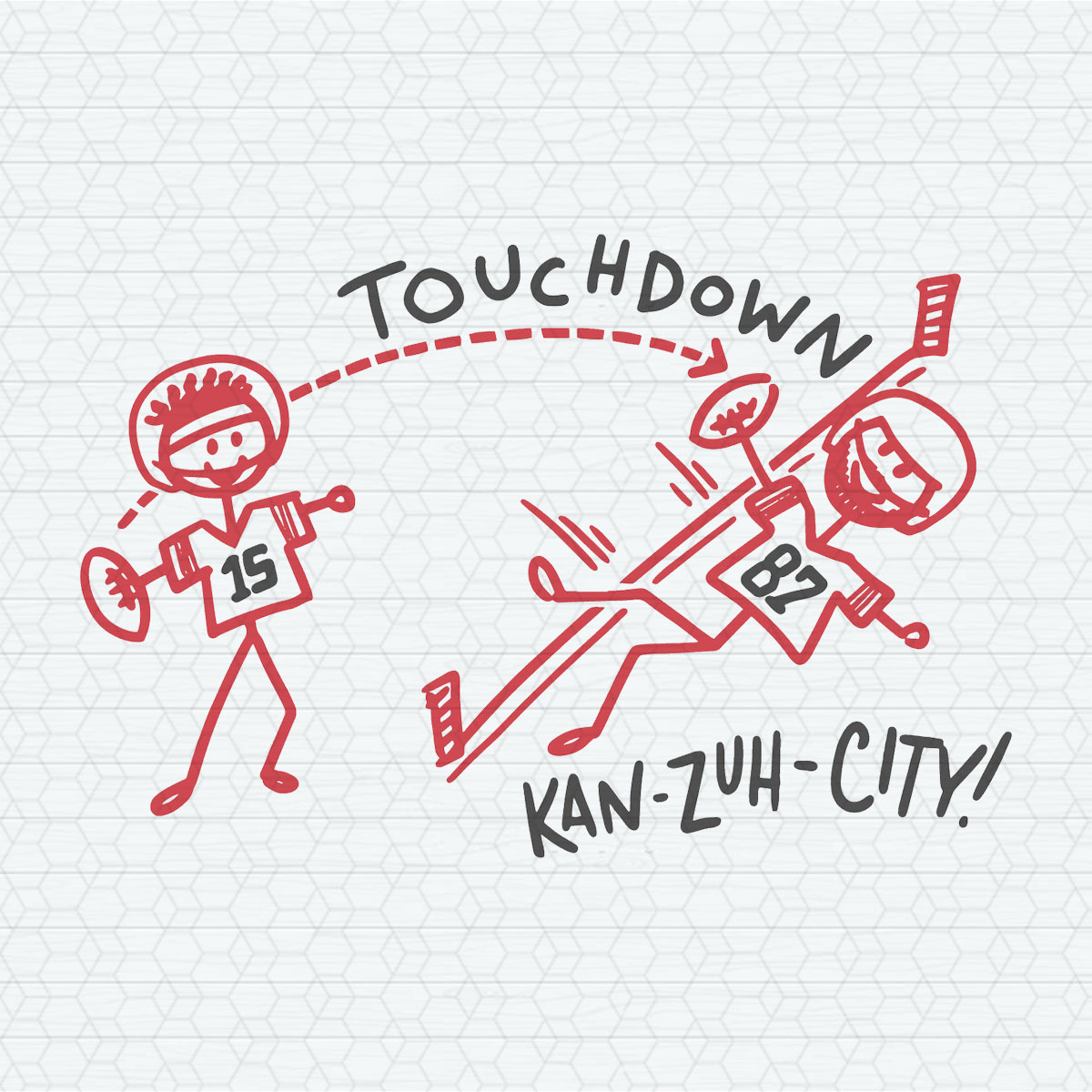 Touchdown Kan Zuh City Football SVG | Inspire Uplift