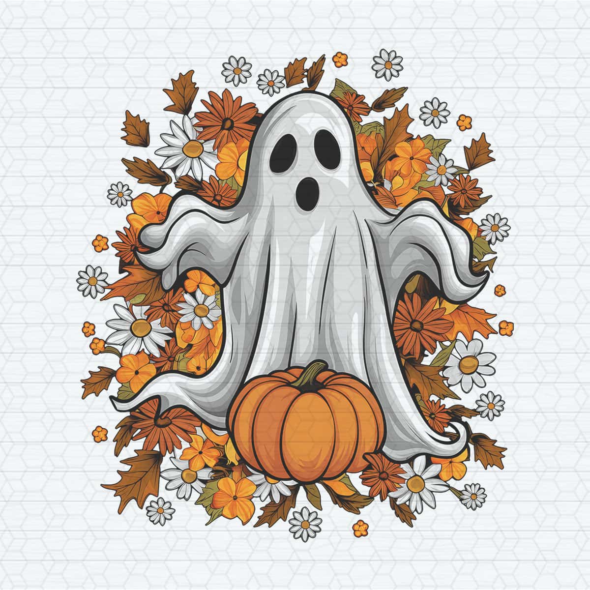 Pumpkin Autumn Ghost Halloween SVG Digital Download | Inspire Uplift