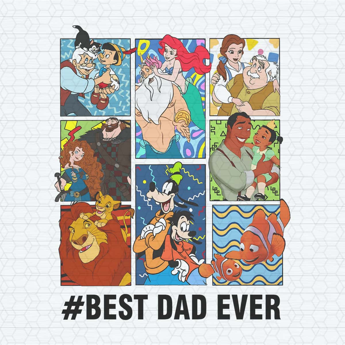 Disney Best Dad Ever Fathers Day PNG | Inspire Uplift