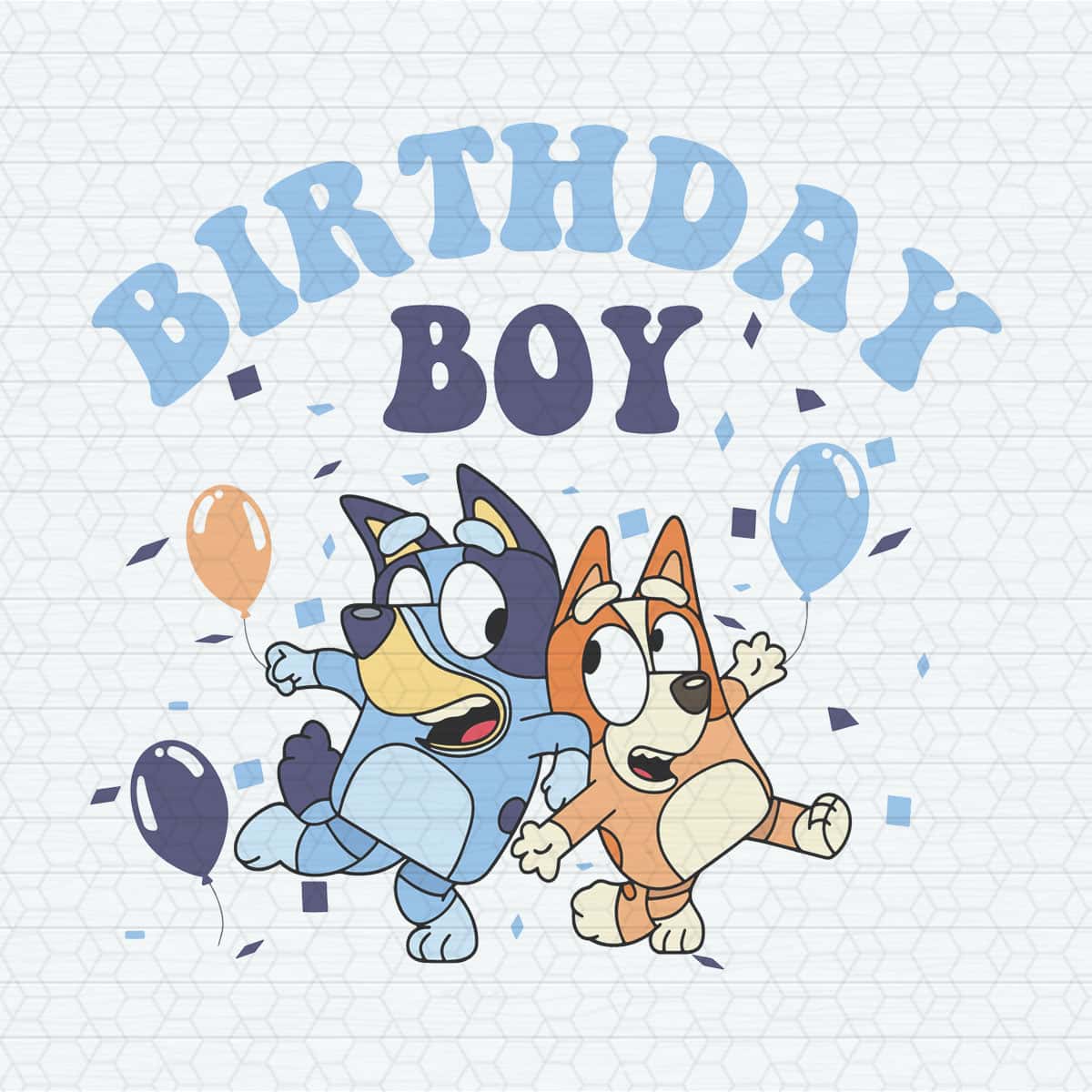 Custom Birthday Boy Bluey Cartoon PNG | Inspire Uplift