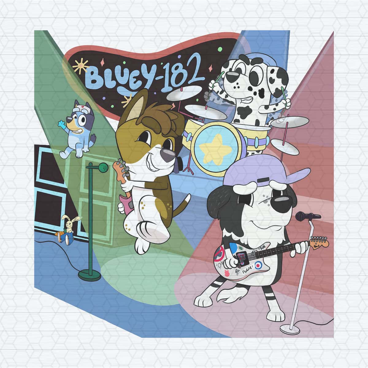 Funny Bluey 182 Band Retro Blink 182 PNG | Inspire Uplift