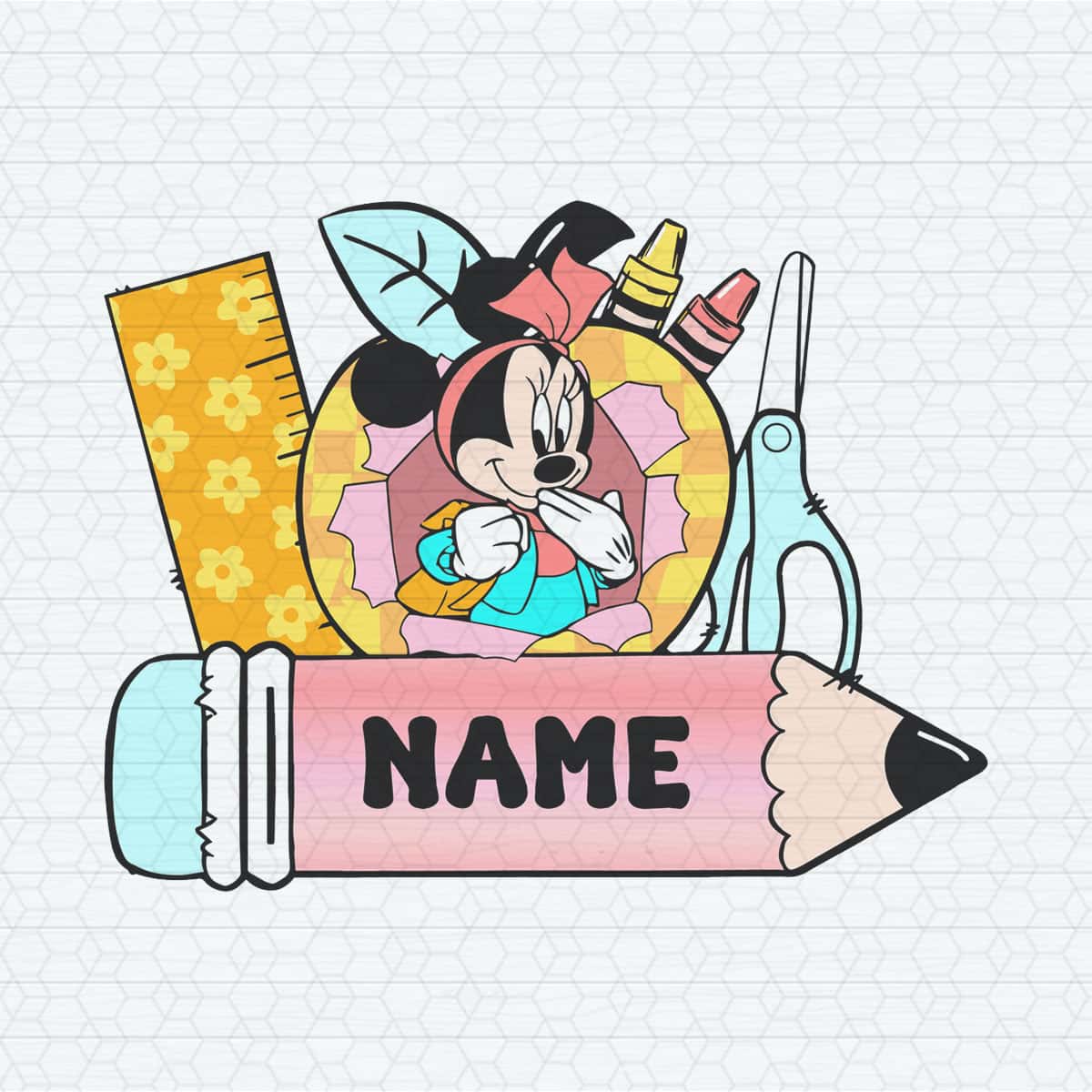 Custom Minnie Student Name Frame SVG | Inspire Uplift