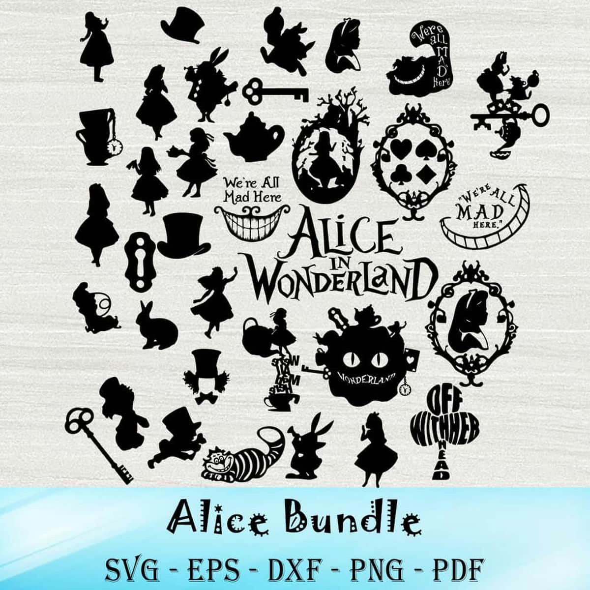 Alice Bundle SVG Halloween Party SVG Alice In Wonderland Dis | Inspire ...