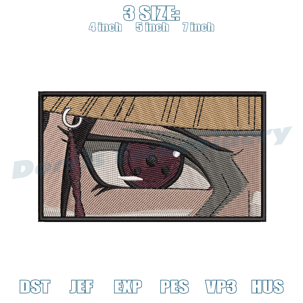 Anime Uchiha Itachi Eye Embroidery Design File, Digital Embr | Inspire ...