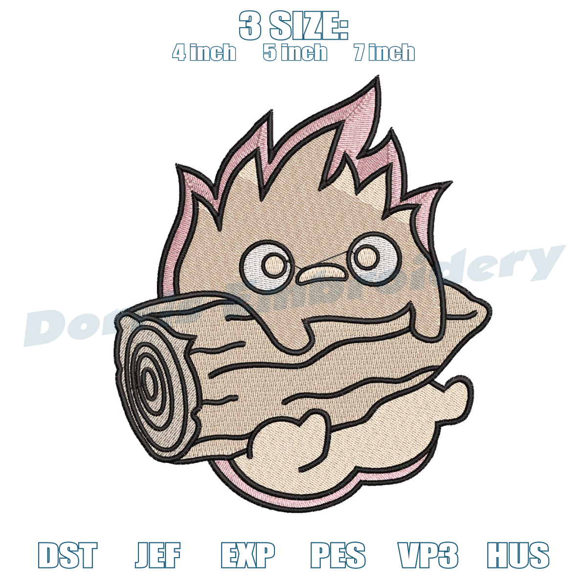 Fire Demon Calcifer Howl's Moving Castle Anime Embroidery Fi | Inspire ...